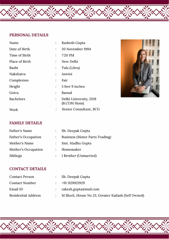 Biodata for Marriage — #1 Biodata Maker